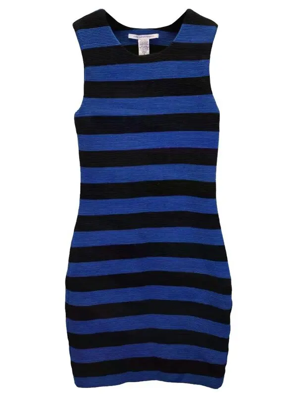 Diane Von Furstenberg Striped Mini Dress - Blue