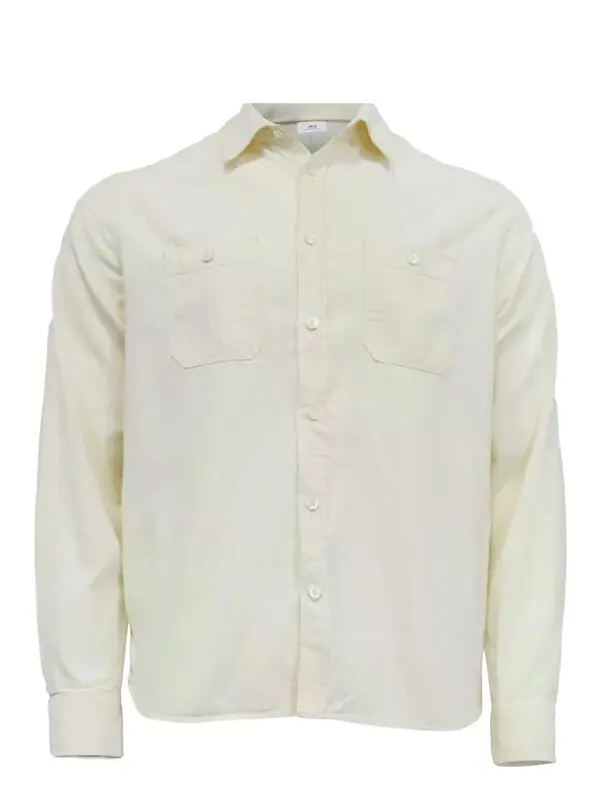 Mr P. Buttoned Flap-pocket Long-sleeve Shirt - Neutrals