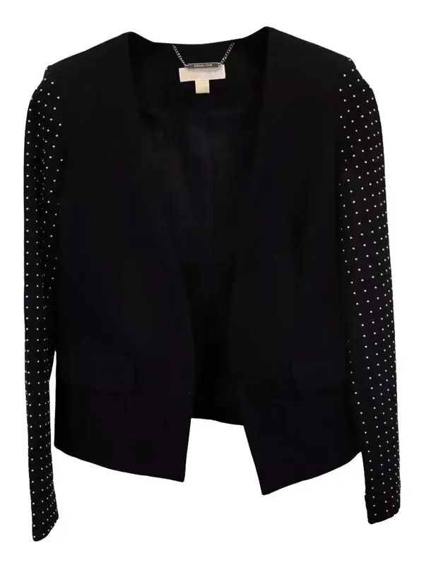 Michael Kors Jacket With Studded Sleeves - Black