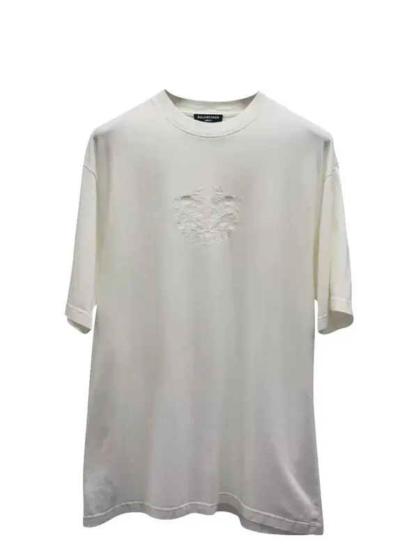 Balenciaga Crest-embroidered T-shirt - White