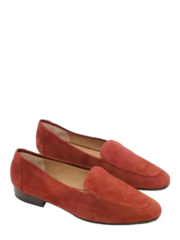 THE ROW Adam Suede Loafers - Red