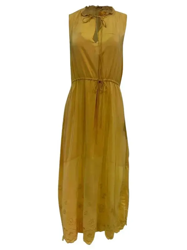 Chloé Embroidered Midi Dress - Yellow