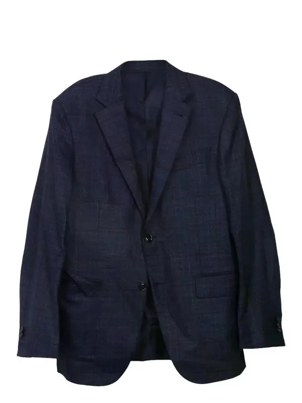 Ermenegildo Zegna Plaid Single-breasted Blazer - Blue