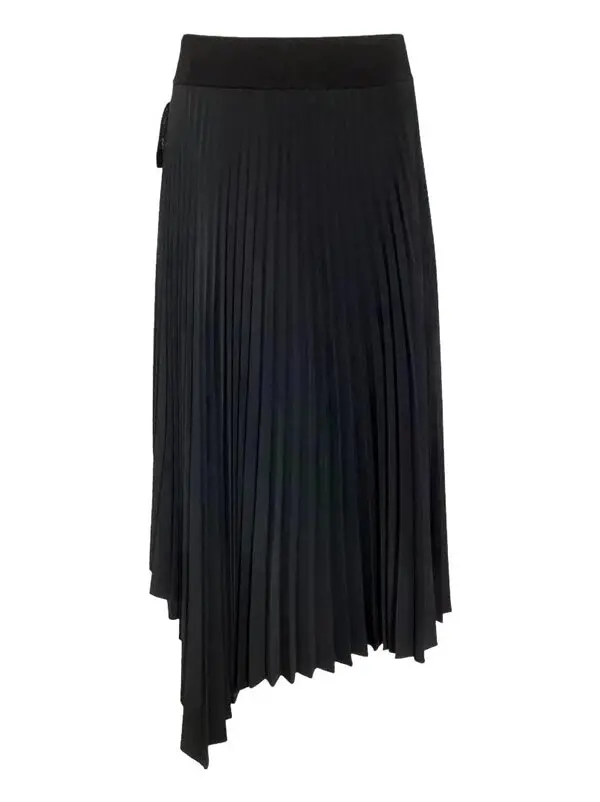 JOSEPH Ade Pleated Asymmetric Midi Skirt - Black