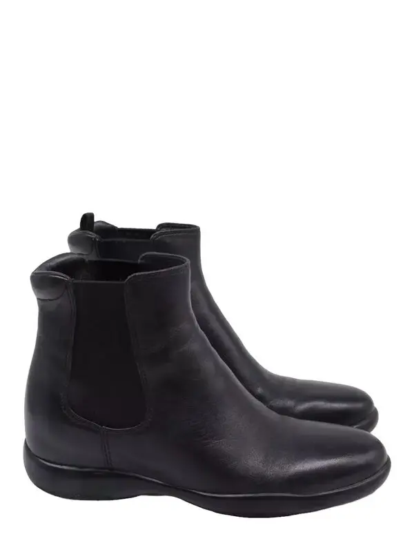 Prada Chelsea Leather Ankle Boots - Black