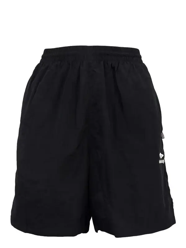 Balenciaga Logo-print Athletic Shorts - Black