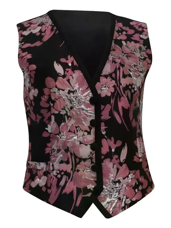 Dolce & Gabbana Brocade Floral Waistcoat - Black