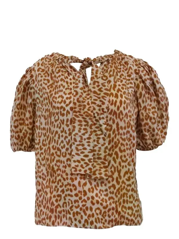 Ulla Johnson Isolda Animal-print Blouse - Neutrals