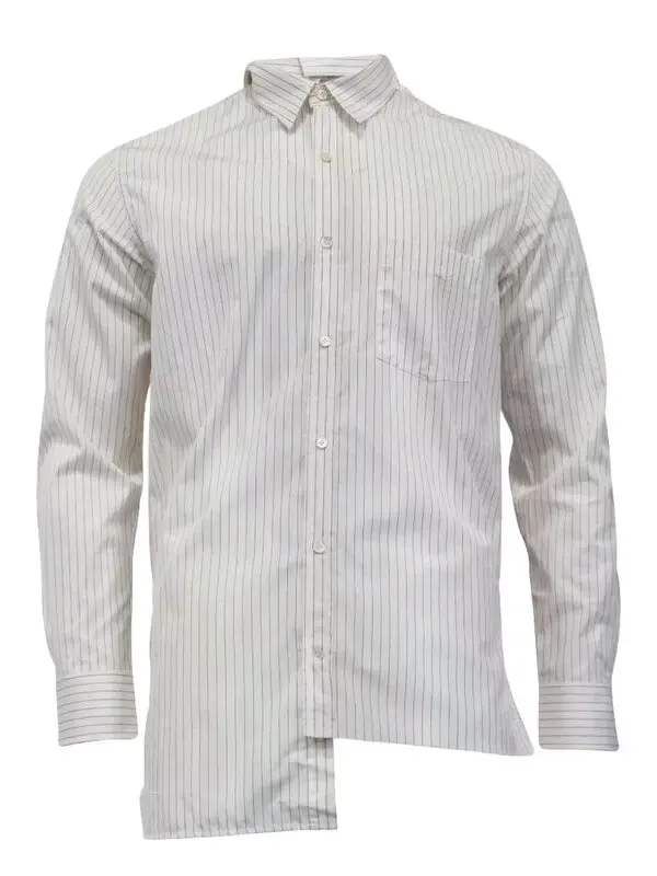 LANVIN Striped Asymmetric Shirt - White