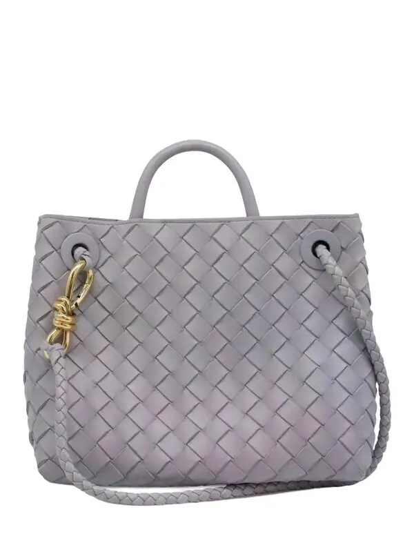 Bottega Veneta Medium Andiamo Intrecciato Tote Bag - Grey