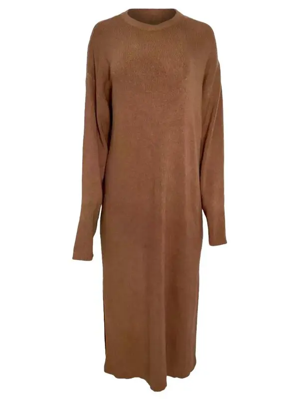 ANINE BING Knitted Sweater Midi Dress - Brown