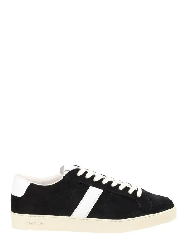 TOM FORD Low Top Sneaker With Logo - Black