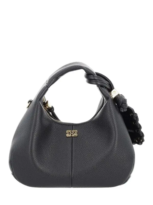 GANNI Small Hobo Bag - Black