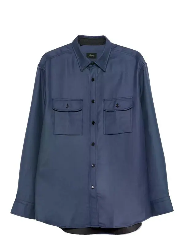 Brioni Flap-pockets Shirt - Blue