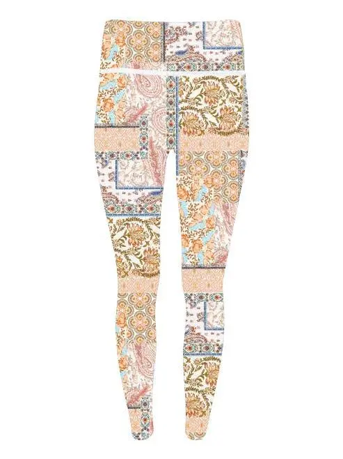LEZAT Ada Organic Cotton 7/8 Legging - Floral Patchwork