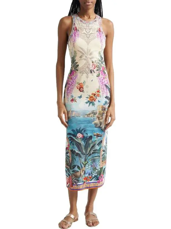 Camilla Jersey Tank Maxi Dress - Bodrum Botanicals