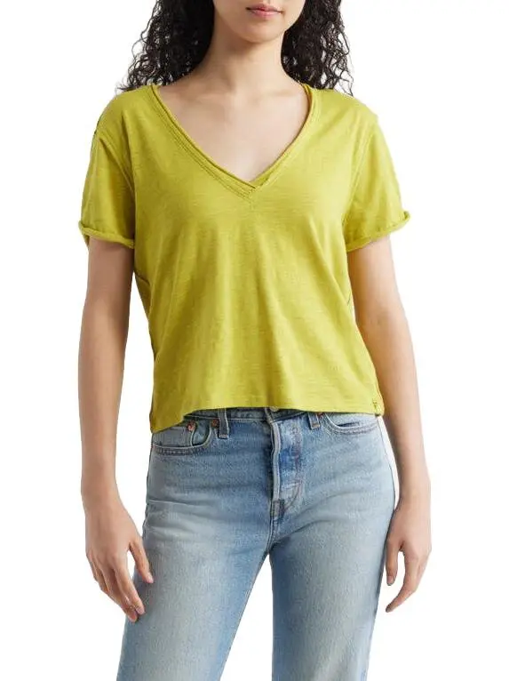 Free People Take Two T-shirt - Warm Olives
