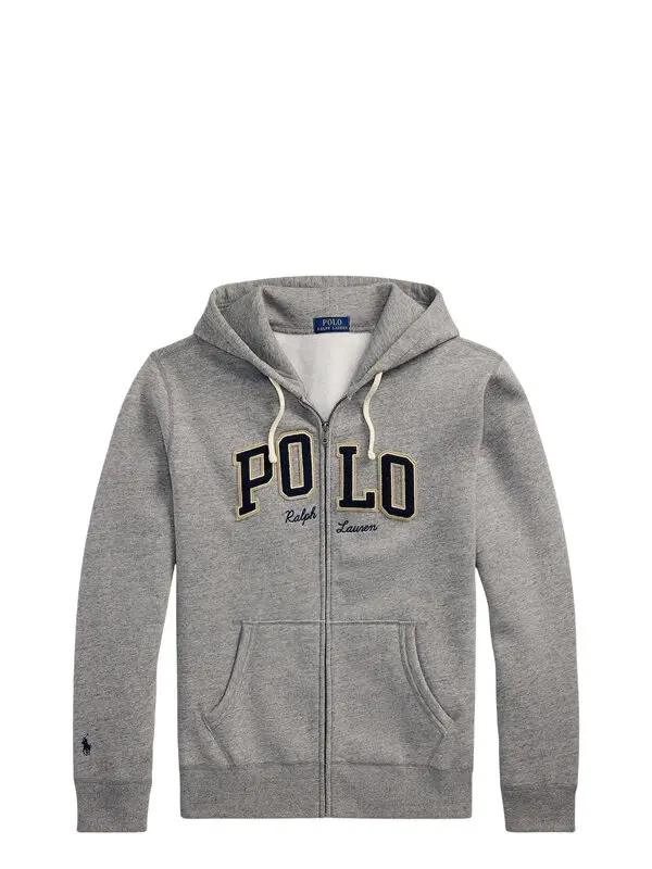 Polo Ralph Lauren Logo Zip Up Sweatshirt - Grey