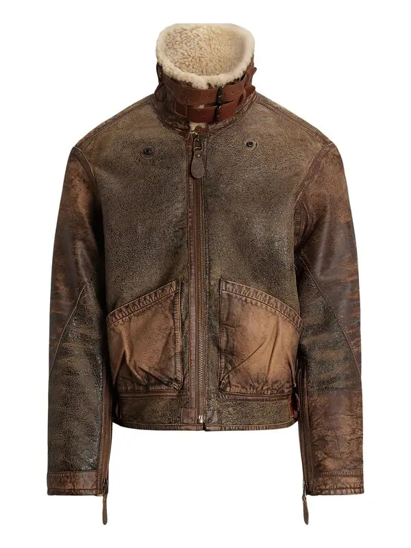 Polo Ralph Lauren Bomber Jacket With Internal Teddy - Brown