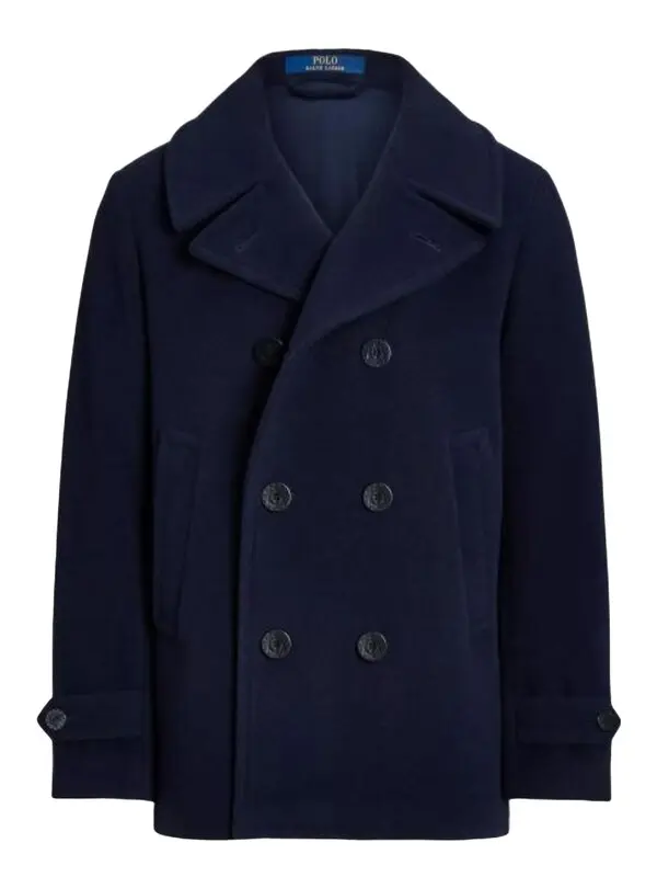 Polo Ralph Lauren Short Double-breasted Coat - Blue