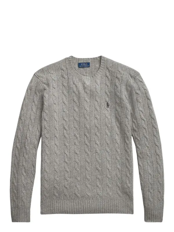Polo Ralph Lauren Cable Knit Crew Neck Sweater - Grey