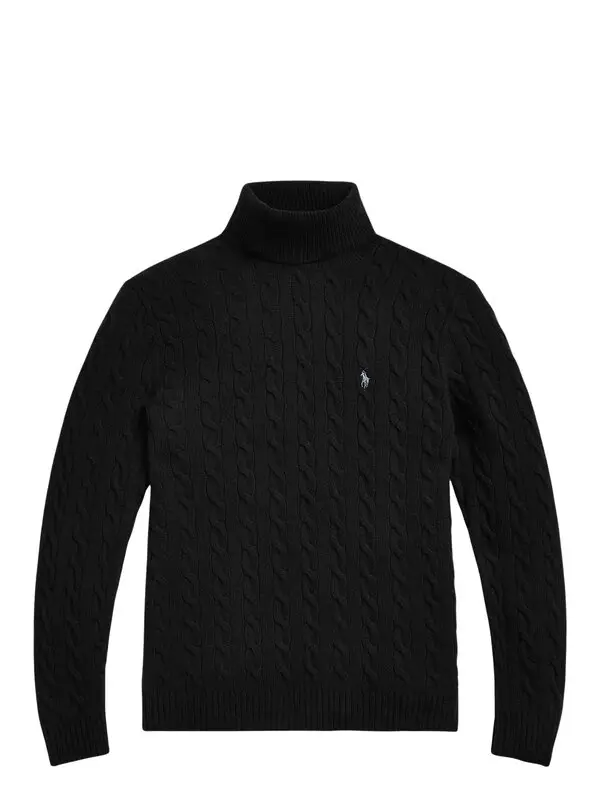 Polo Ralph Lauren Turtleneck With Logo - Black