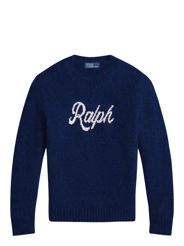 Polo Ralph Lauren Crew Neck Sweater With Logo - Blue