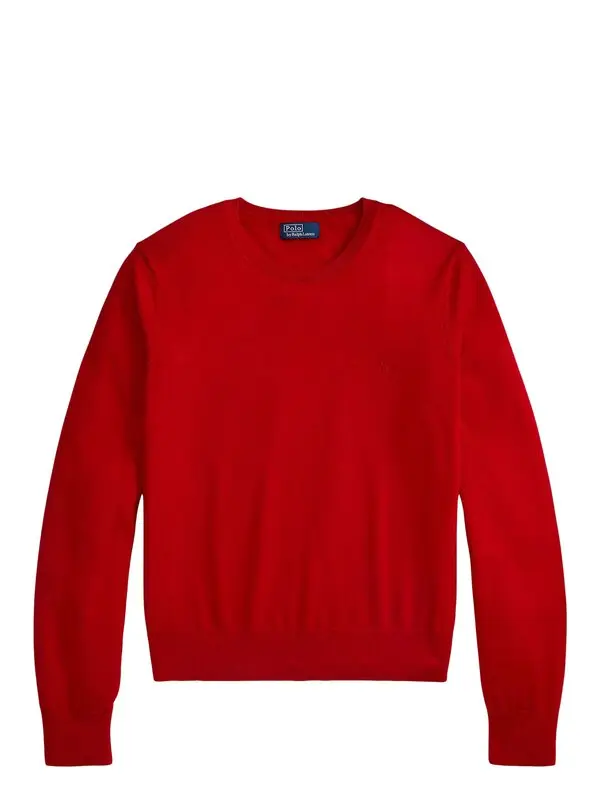 Polo Ralph Lauren Crew Neck Sweater With Logo - Red