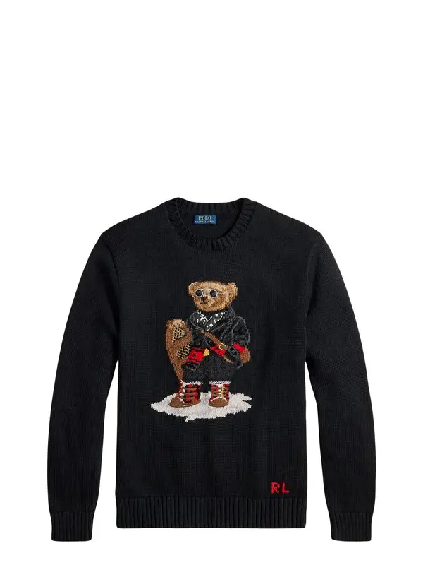 Polo Ralph Lauren Sweatshirt With Teddy Bear Print - Black