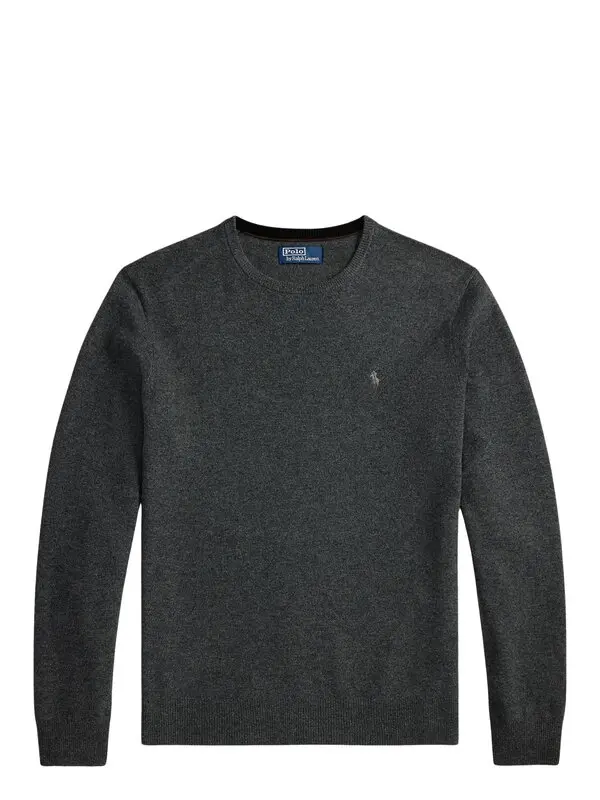 Polo Ralph Lauren Crew Neck Sweater With Logo - Grey
