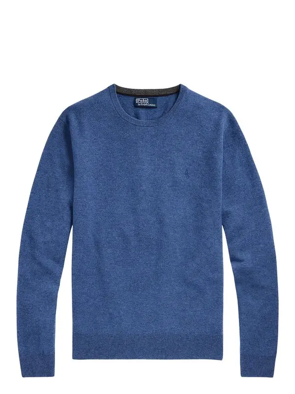 Polo Ralph Lauren Crew Neck Sweater With Logo - Blue