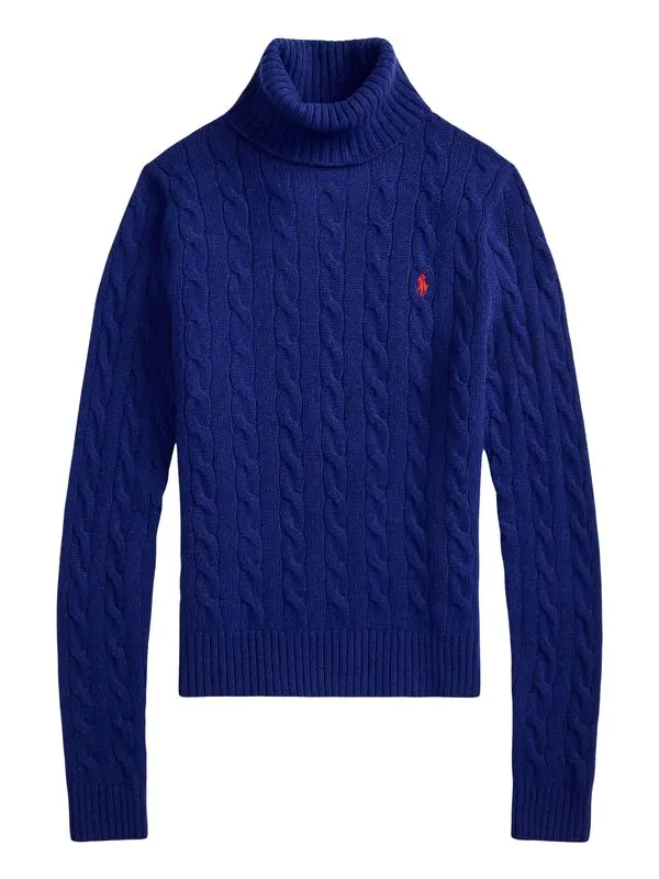 Polo Ralph Lauren Turtleneck With Logo - Blue