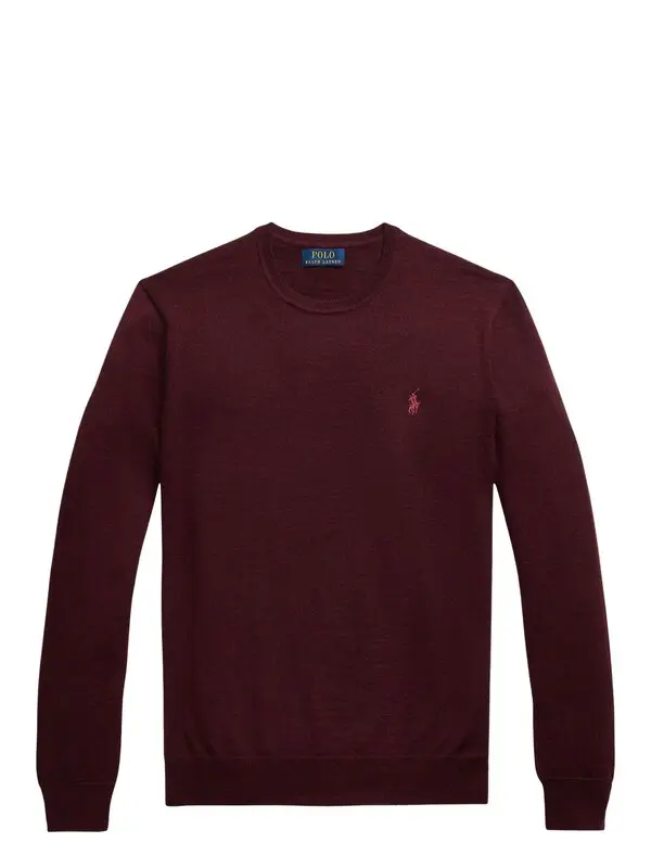 Polo Ralph Lauren Crew Neck Sweater With Logo - Red