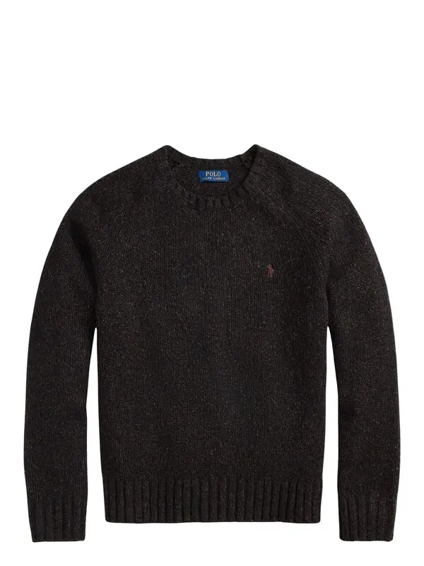 Polo Ralph Lauren Crew Neck Sweater With Logo - Brown