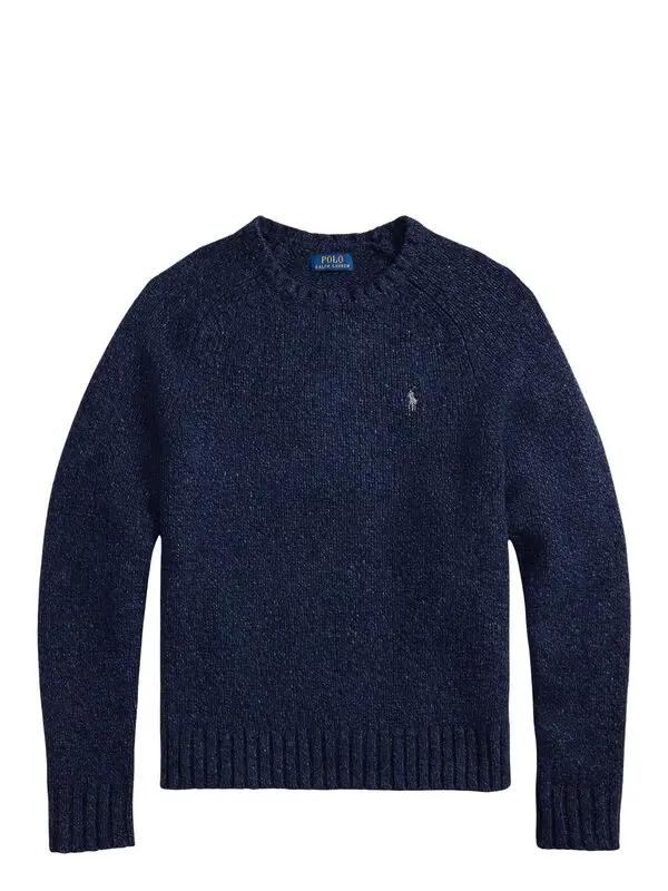 Polo Ralph Lauren Crew Neck Sweater With Logo - Blue