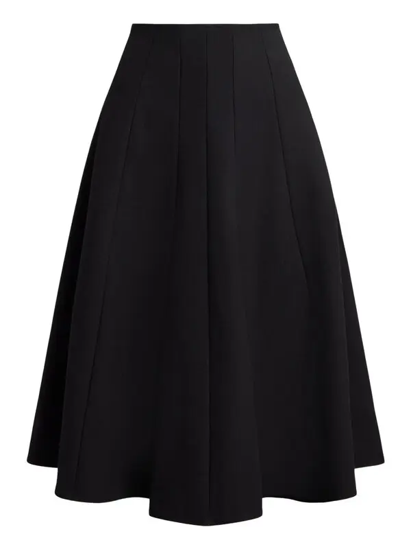 Polo Ralph Lauren Midi Flared Skirt - Black