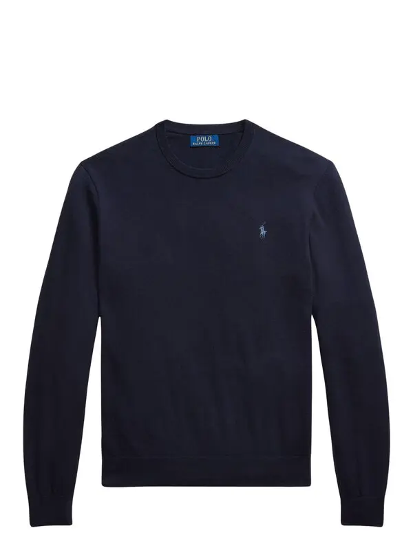 Polo Ralph Lauren Cotton And Cashmere Crew Neck Sweater - Blue