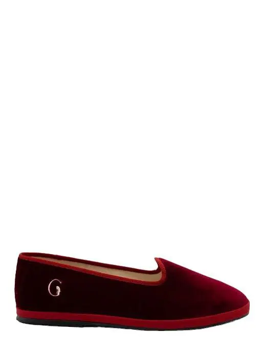 GONDOLINA SHOES Venetian Velvet Slippers - Dogale Red