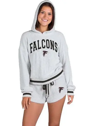 CONCEPTS SPORT Atlanta Falcons Whitley Hoodie And Shorts Set - Gray