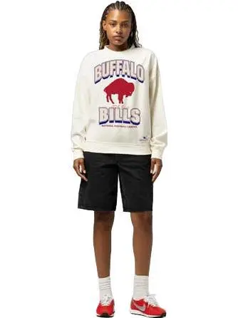Mitchell & Ness Buffalo Bills Tonal Arch Sweatshirt - Cream