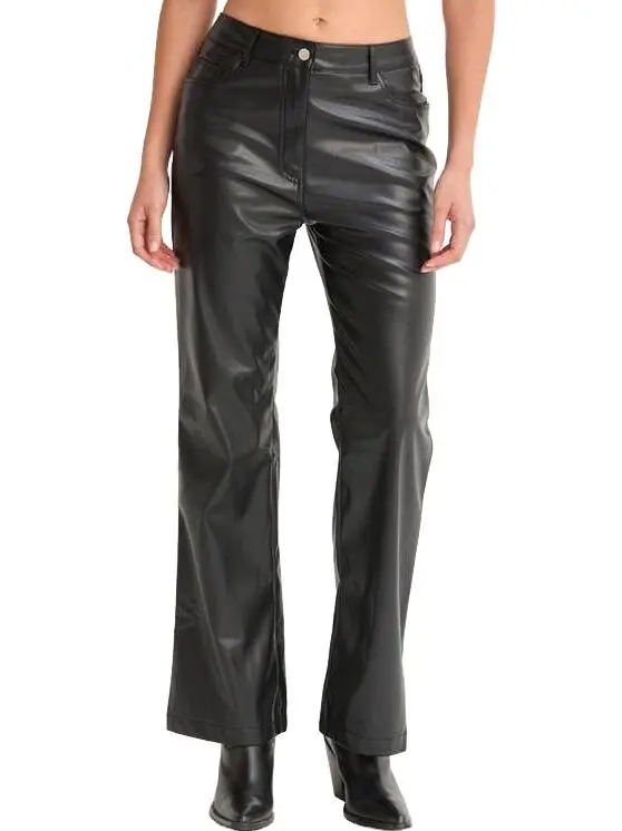 CRESCENT Faux Leather Pants - Black