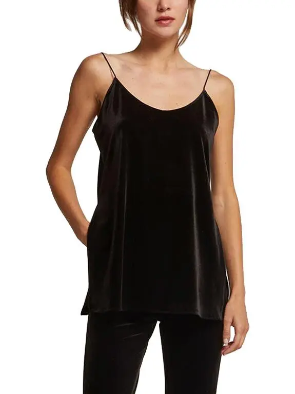 CRESCENT Velvet Cami Top - Black