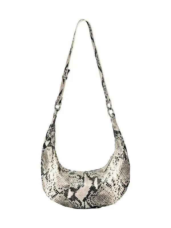 HYER GOODS Small Leather Convertible Ring Bag - Python