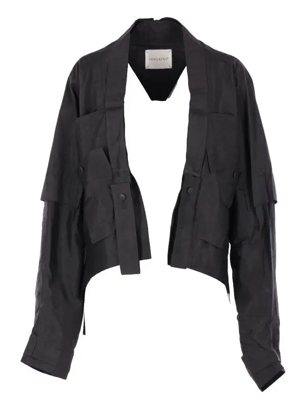 YEHUAFAN Deconstructed Jacket - Black