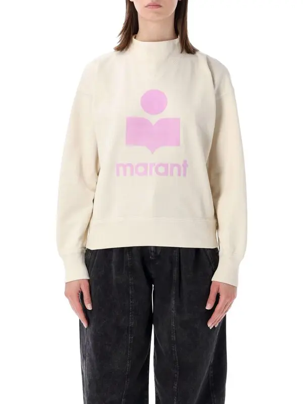 Isabel Marant Moby Cotton Sweatshirt - Ecru Pink