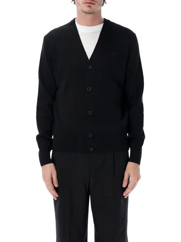 Ami Adc Wool Cardigan - Black