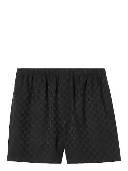 Gucci Gg Silk Jacquard Shorts - Black