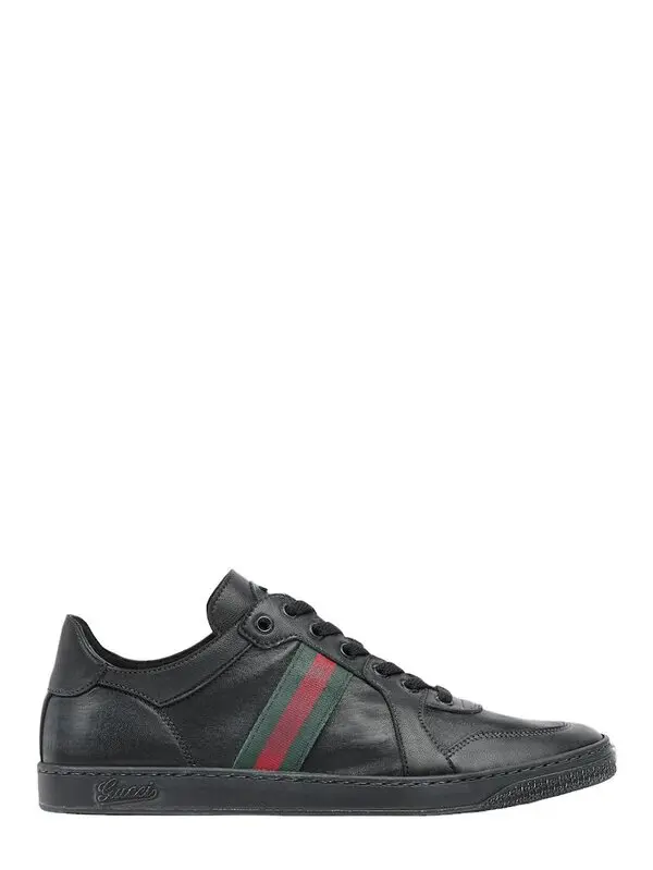 Gucci Leather Low-top Sneaker - Black