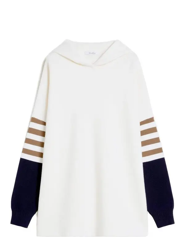 Max Mara Wool-knit Hooded Jumper - Ivory