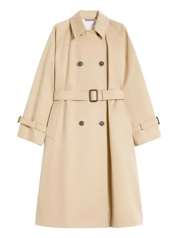 Max Mara Water-repellent Gabardine Trench Coat - Plum